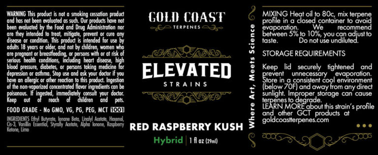 Red Raspberry Kush - Gold Coast Terpenes