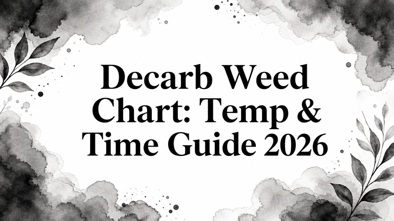 Decarb Weed Chart: Temp & Time Guide 2026